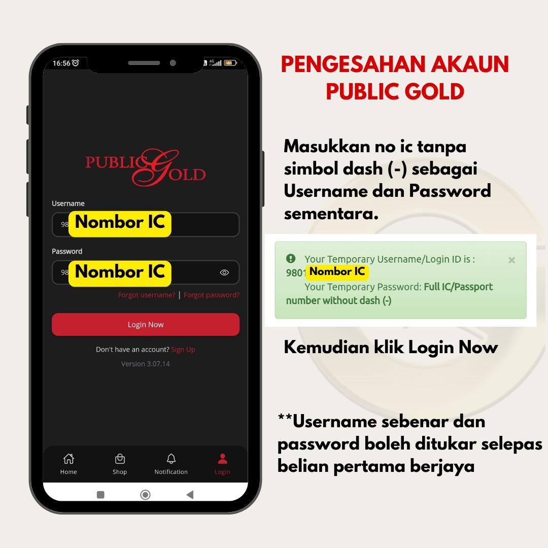 Cara Daftar Akaun GAP - Public Gold GAP